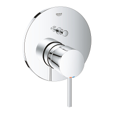 Atrio Thermostatic bath tub mixer for 2 outlets with integrated shut ...