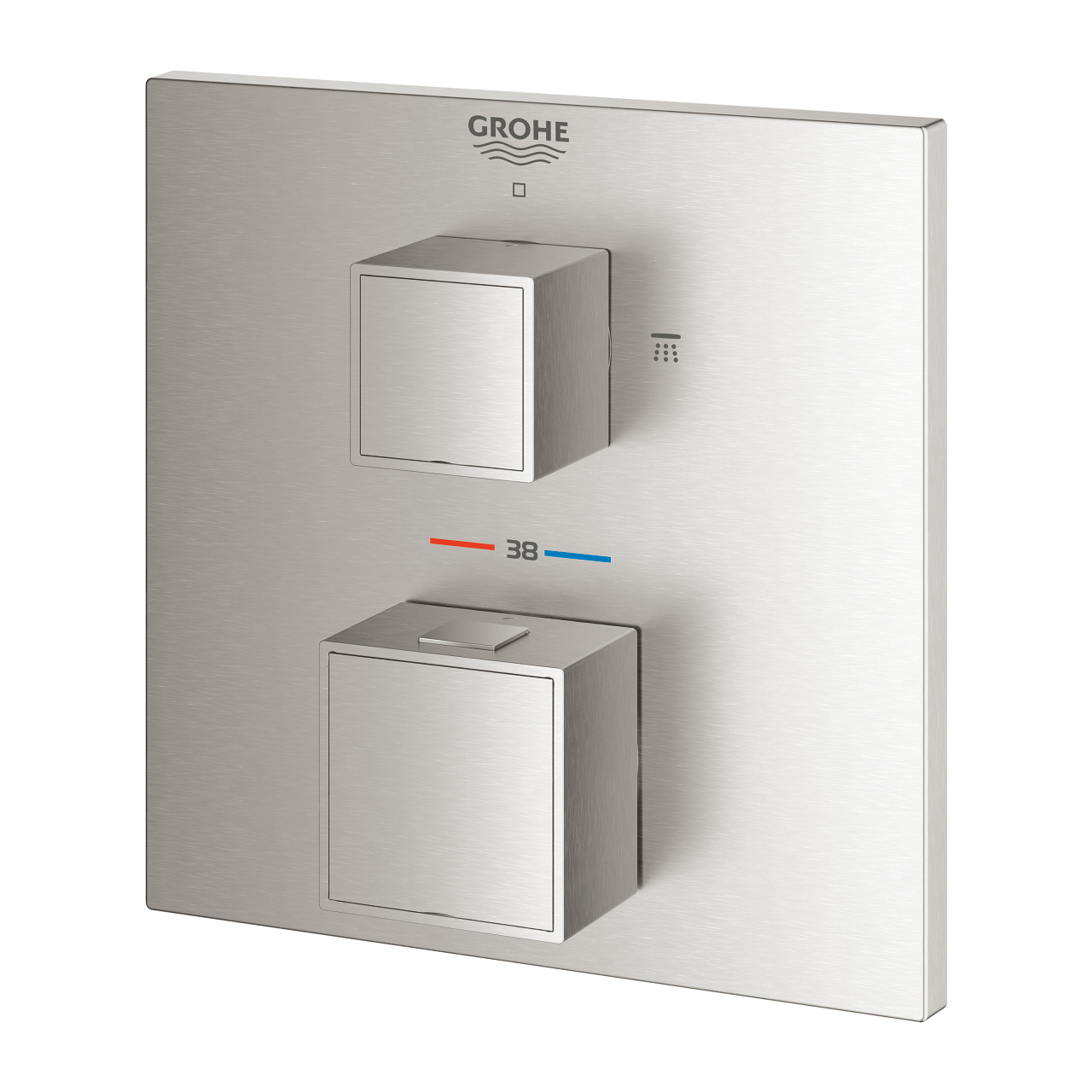 Grohtherm Cube Thermostatic shower mixer for 2 outlets with integrated ...