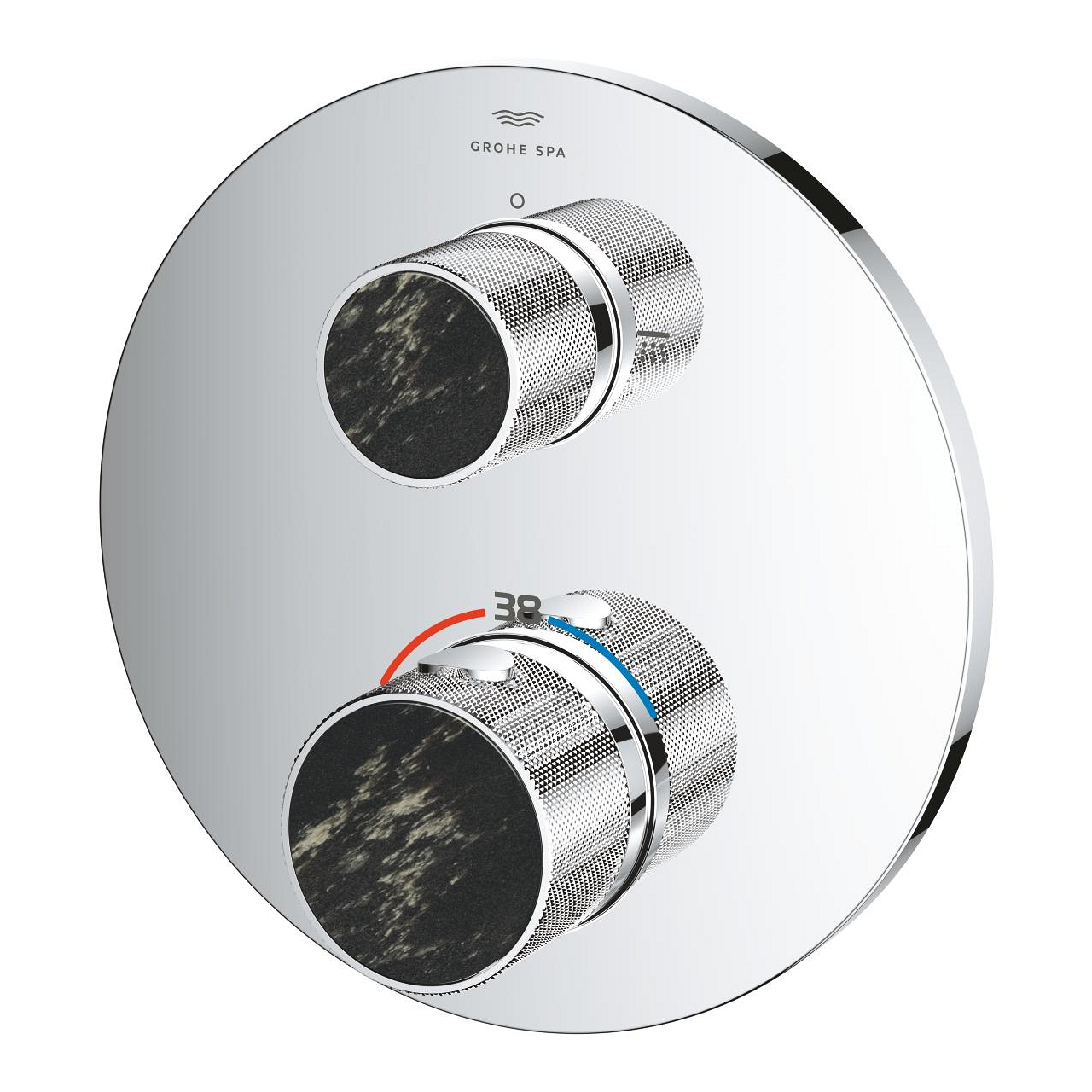 Atrio Private Collection Thermostatic shower mixer for 2 outlets with ...