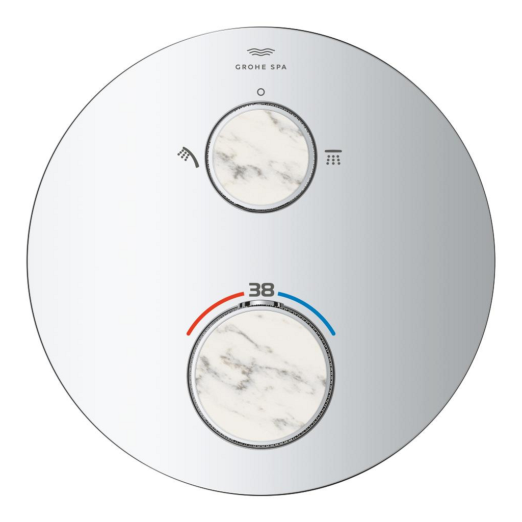 Atrio Private Collection Thermostatic shower mixer for 2 outlets with ...