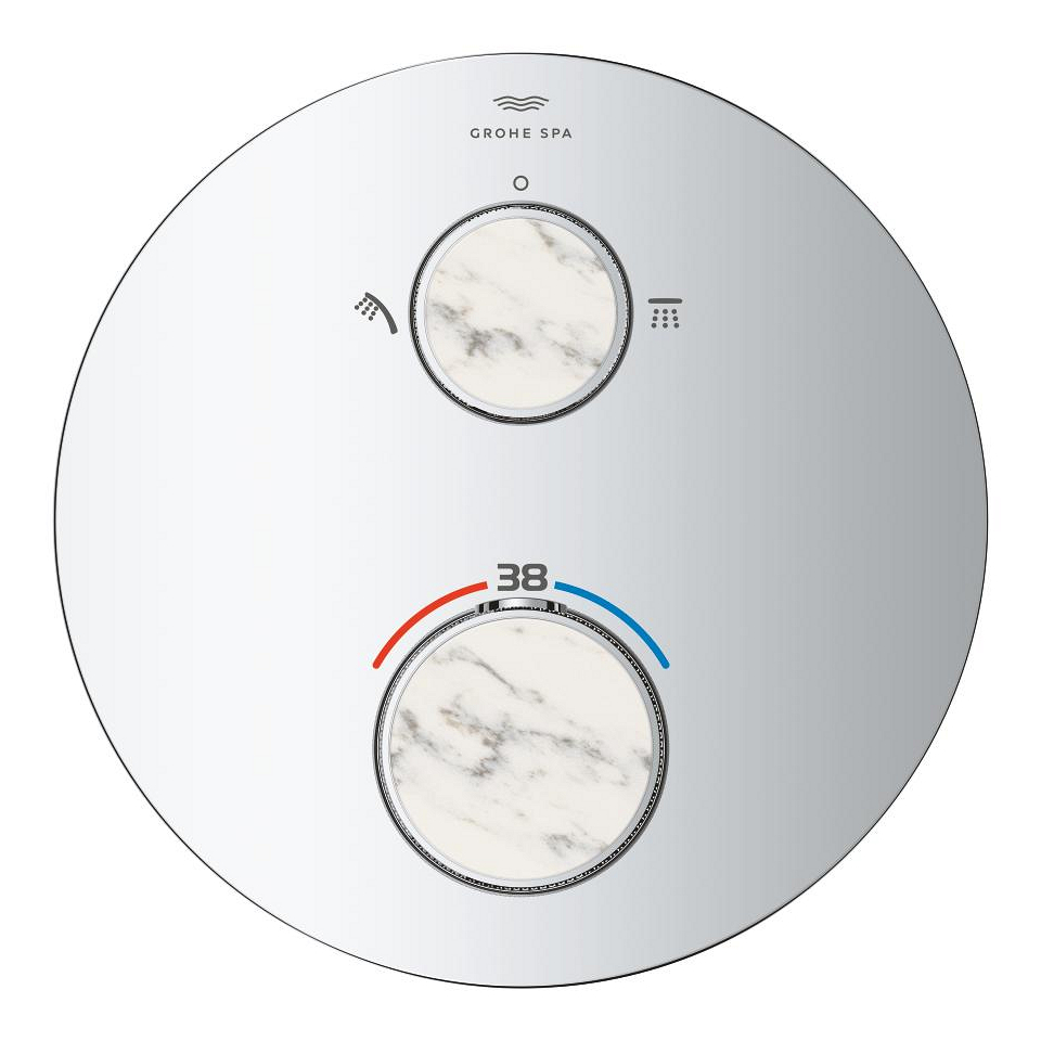 Atrio Private Collection Thermostatic shower mixer for 2 outlets with ...