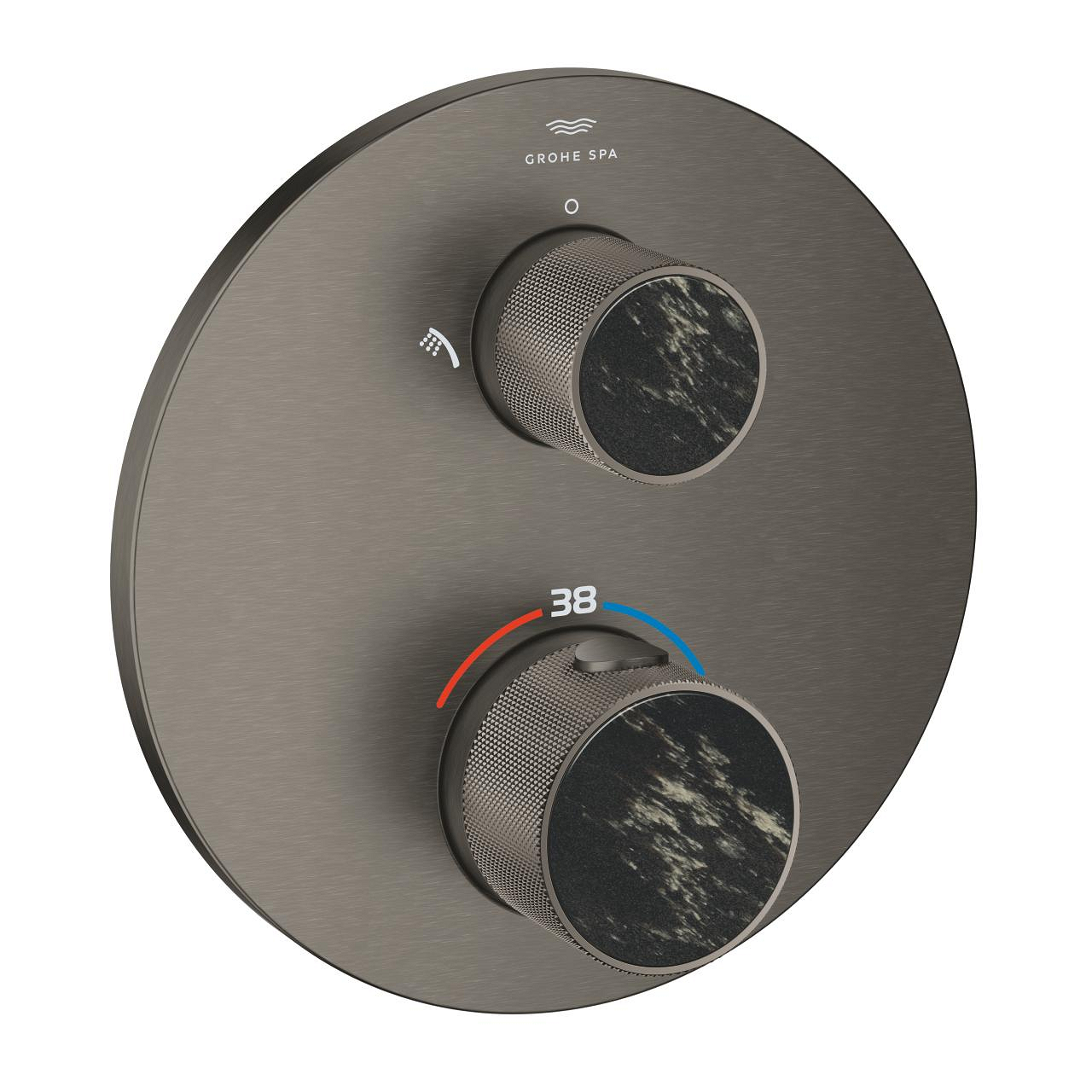 Atrio Private Collection Thermostatic shower mixer for 2 outlets with ...