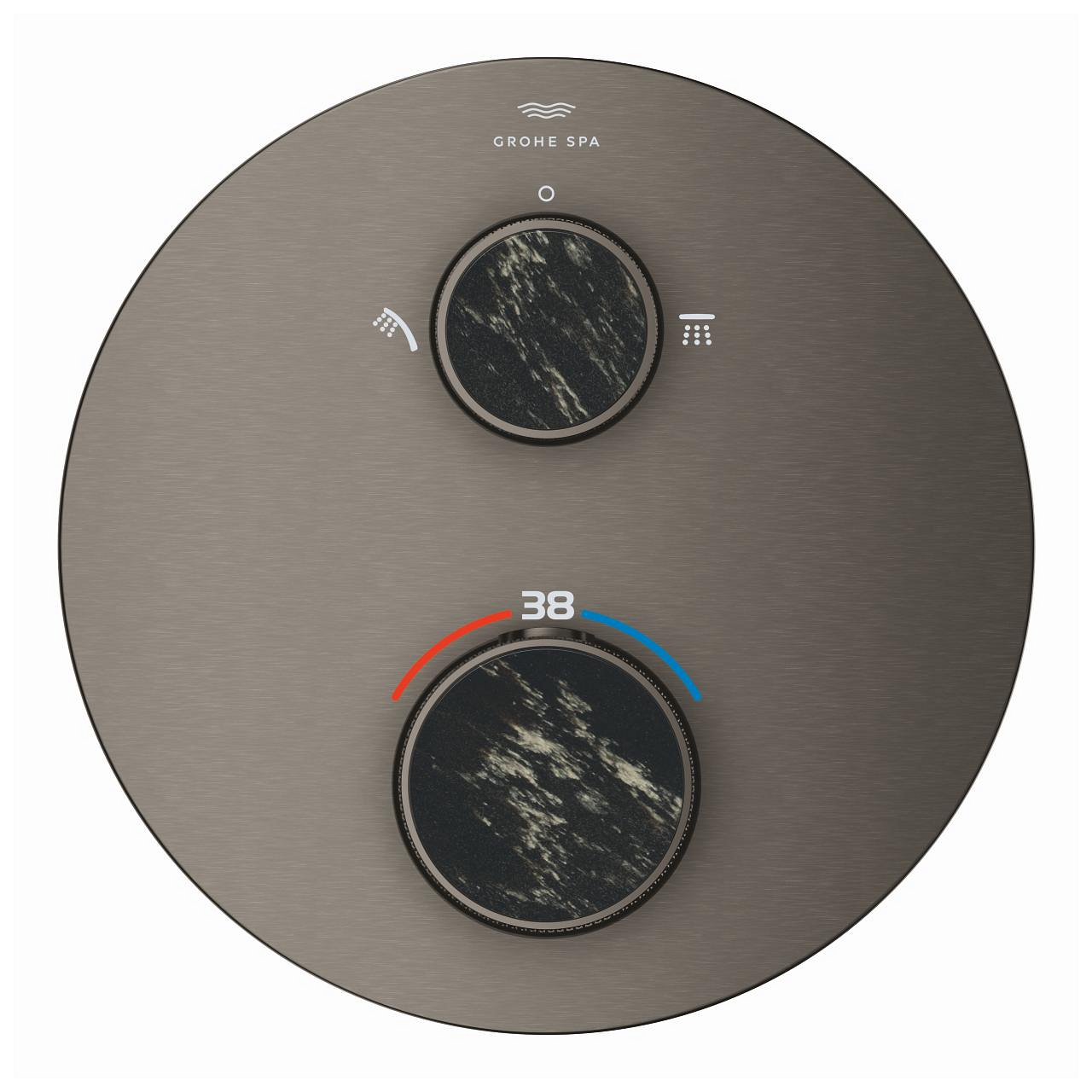 Atrio Private Collection Thermostatic shower mixer for 2 outlets with ...