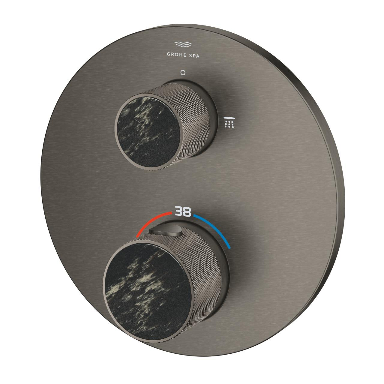 Atrio Private Collection Thermostatic shower mixer for 2 outlets with ...