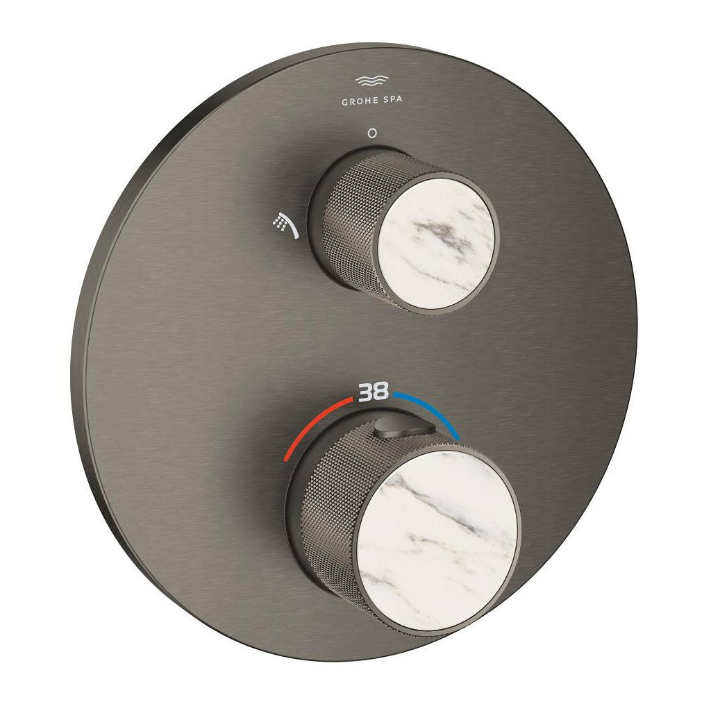 Atrio Private Collection Thermostatic shower mixer for 2 outlets with ...