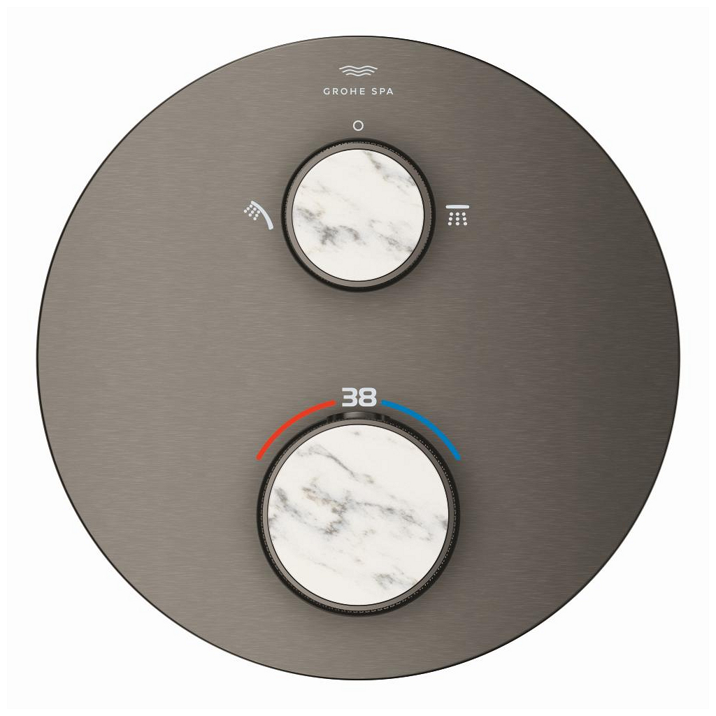 Atrio Private Collection Thermostatic shower mixer for 2 outlets with ...