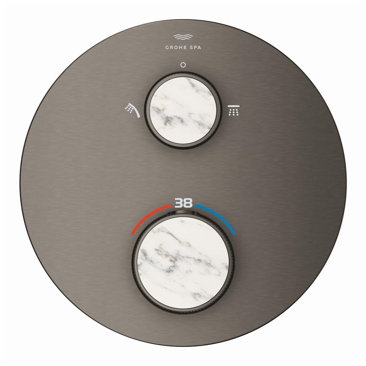 Atrio Private Collection Thermostatic shower mixer for 2 outlets with ...