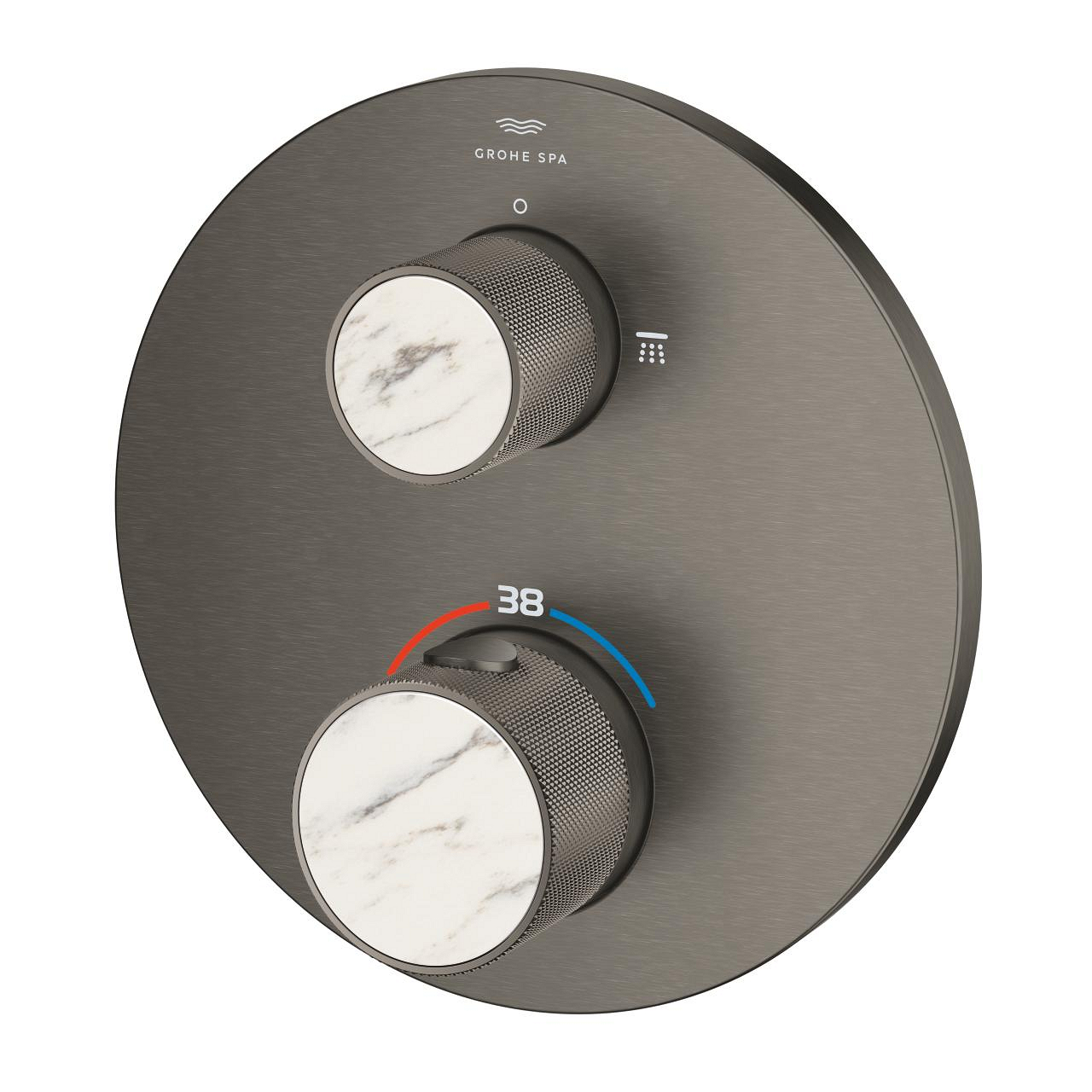 Atrio Private Collection Thermostatic shower mixer for 2 outlets with ...