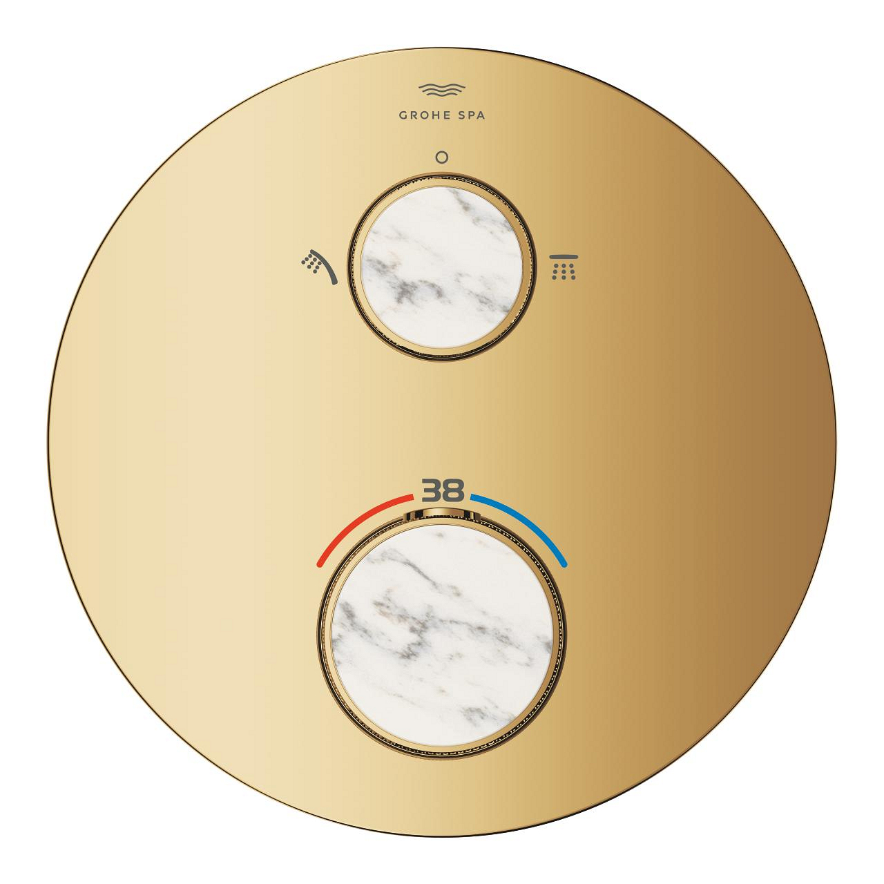 Atrio Private Collection Thermostatic shower mixer for 2 outlets with ...