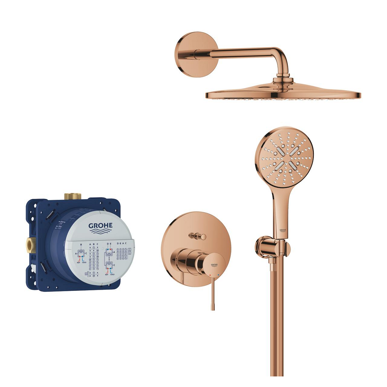 Essence Concealed shower system with Rainshower Mono 310 | GROHE ...