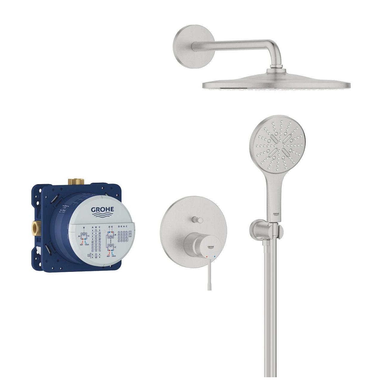 Essence Concealed shower system with Rainshower Mono 310 | GROHE