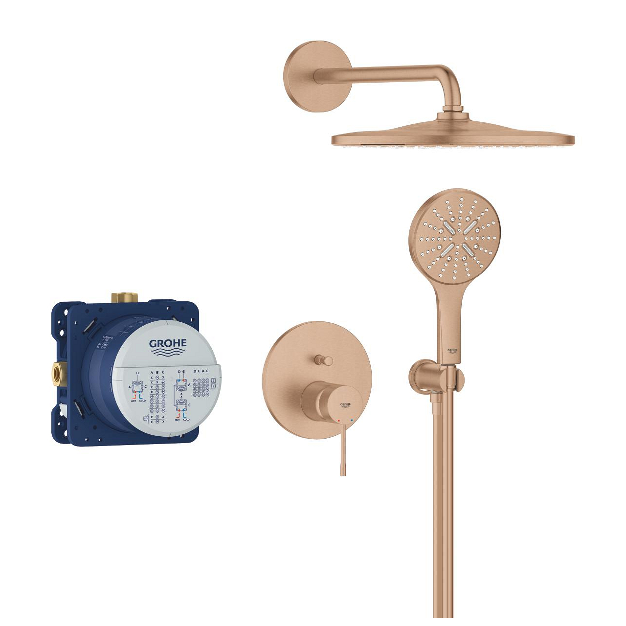Essence Conjunto empotrado con ducha mural Rainshower Mono 310 | GROHE