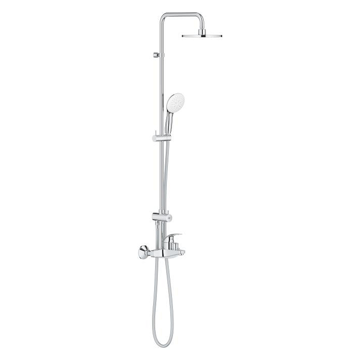 Tempesta System 200 Shower system with single lever bath mixer for wall ...