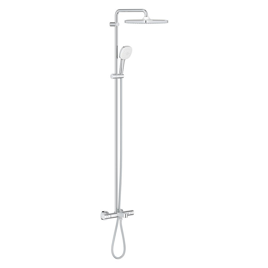 Tempesta System 250 Cube Shower system with bath thermostat for wall ...