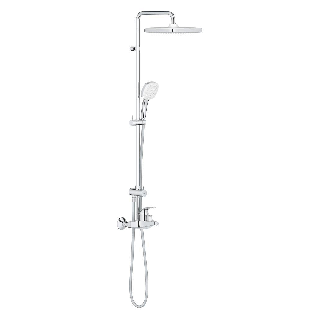 Tempesta System 250 Cube Shower system with single lever bath mixer for ...
