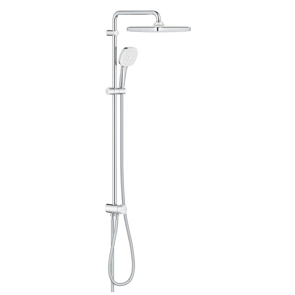 Tempesta System 250 Cube מערכת מקלחת Flex עם שסתום הטייה להתקנה על הקיר ...