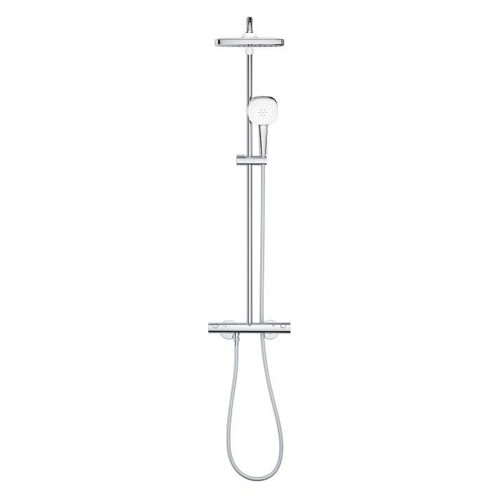 Tempesta System 250 Cube Shower system with Safety Mixer for wall ...