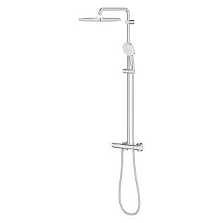 Tempesta System 250 Cube Shower system with Safety Mixer for wall ...