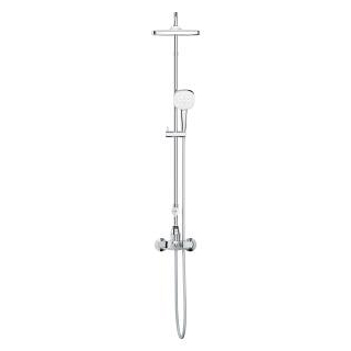 Tempesta System 250 Cube Shower system with single lever bath mixer for ...