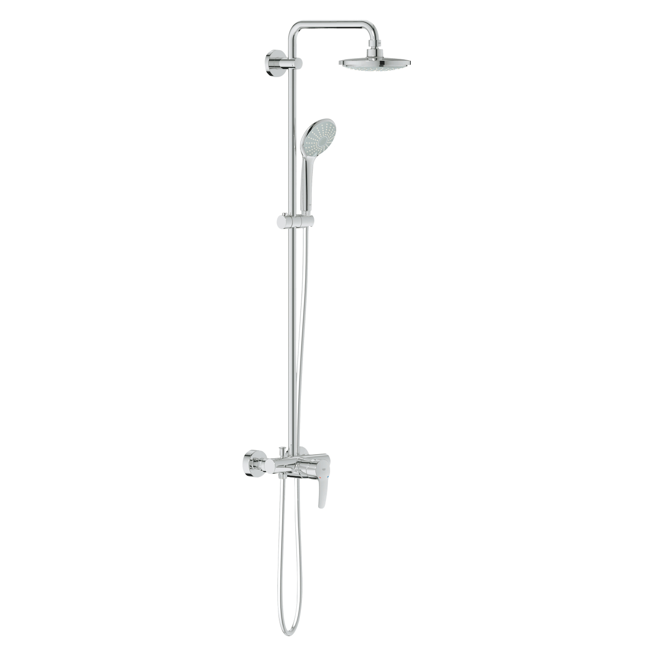 Euphoria System 180 Shower system with single lever mixer for wall ...