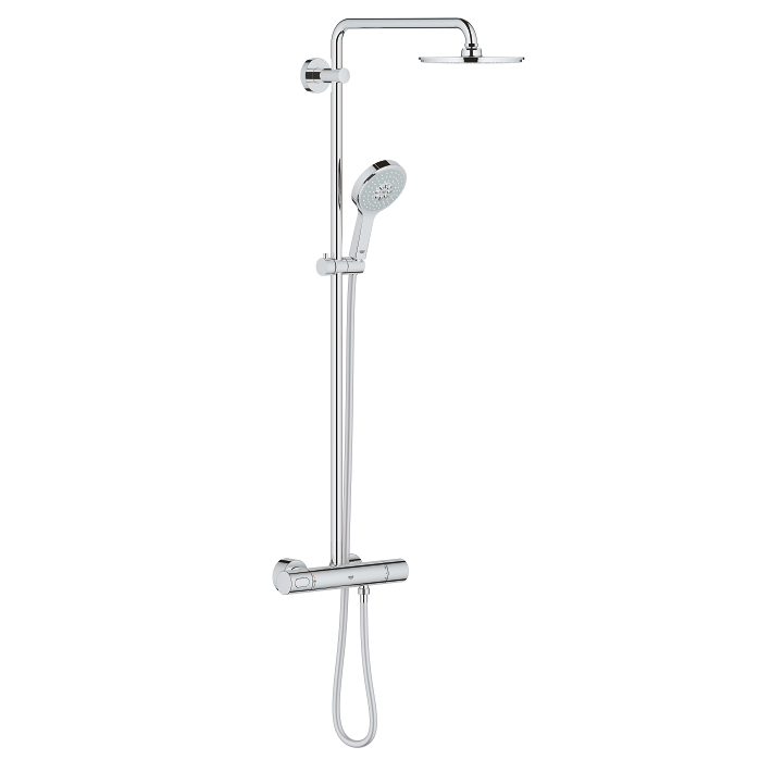 Rainshower System 210 Shower system with Safety Mixer for wall mounting ...