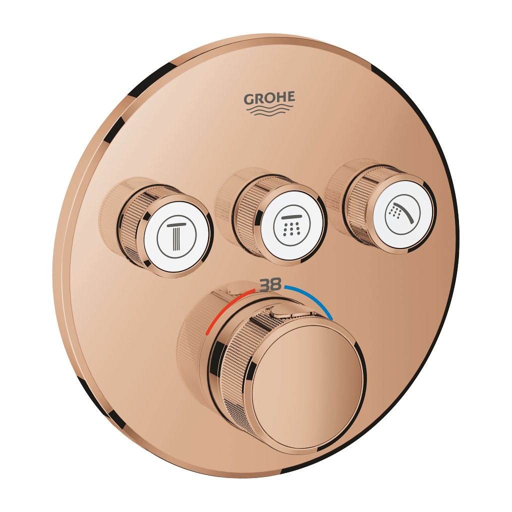 Grohtherm SmartControl Safety mixer for concealed installation with 3 ...