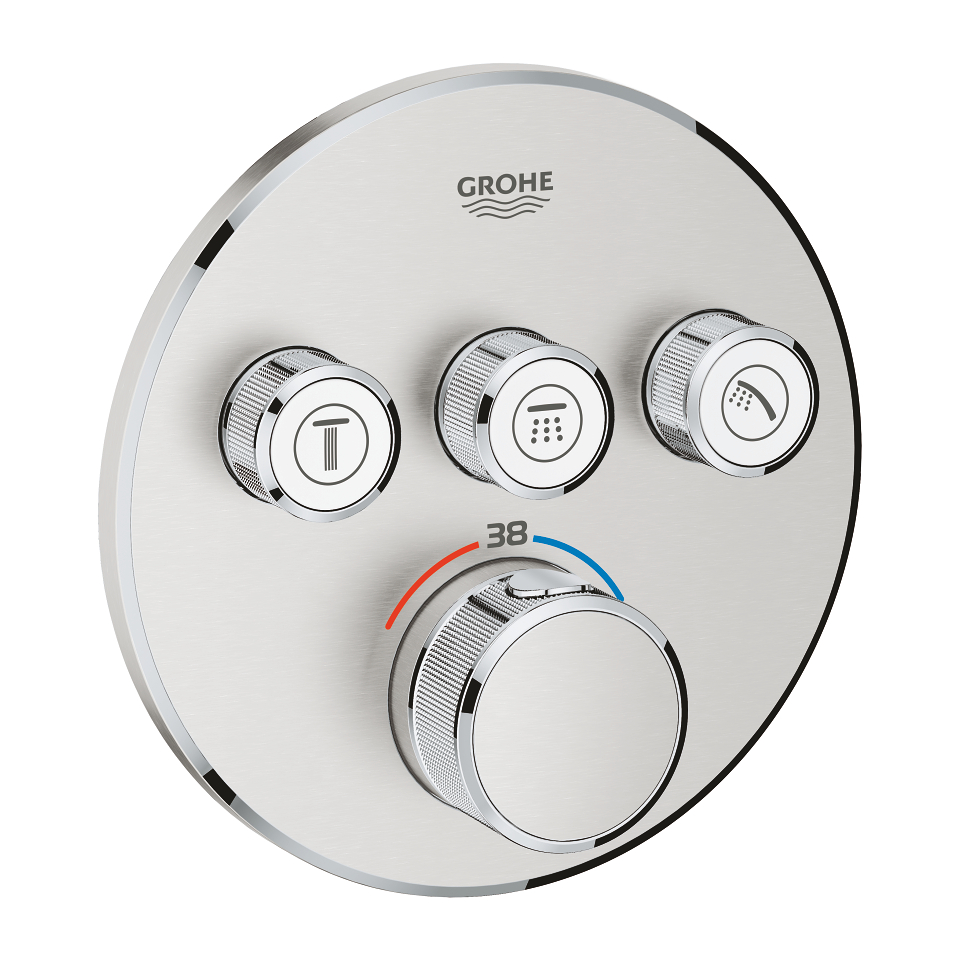 Grohtherm SmartControl Thermostat for concealed installation with 3 ...