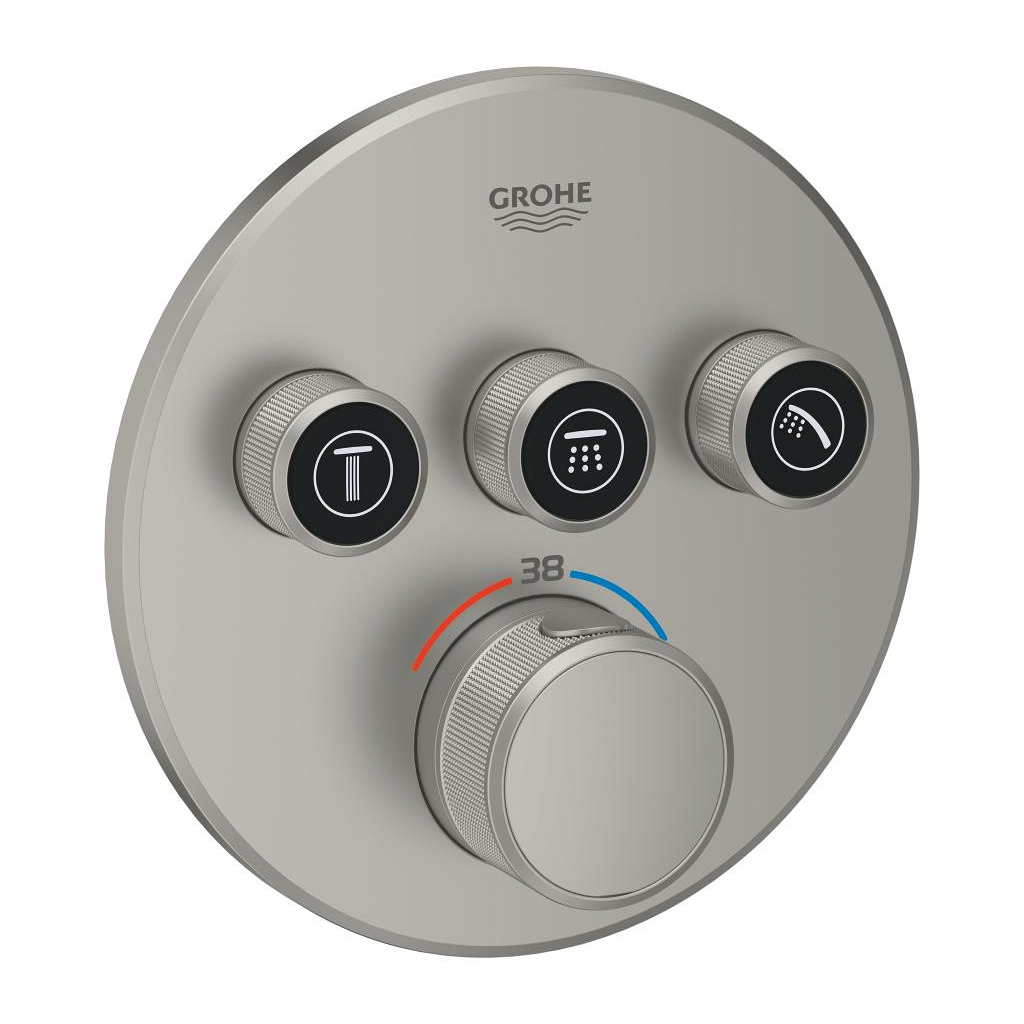 Grohtherm SmartControl תרמוסטט עם 3 שסתום יחיד להתקנה מוסתרת | GROHE
