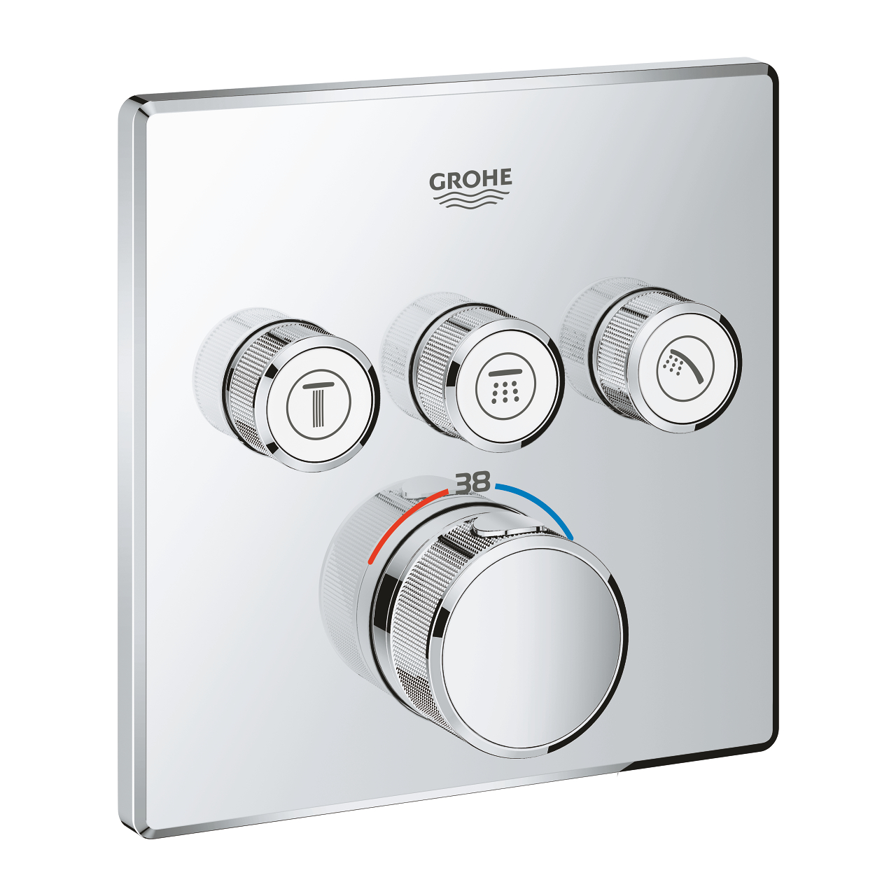 Grohtherm SmartControl Termostática encastrável com 3 saídas | GROHE ...