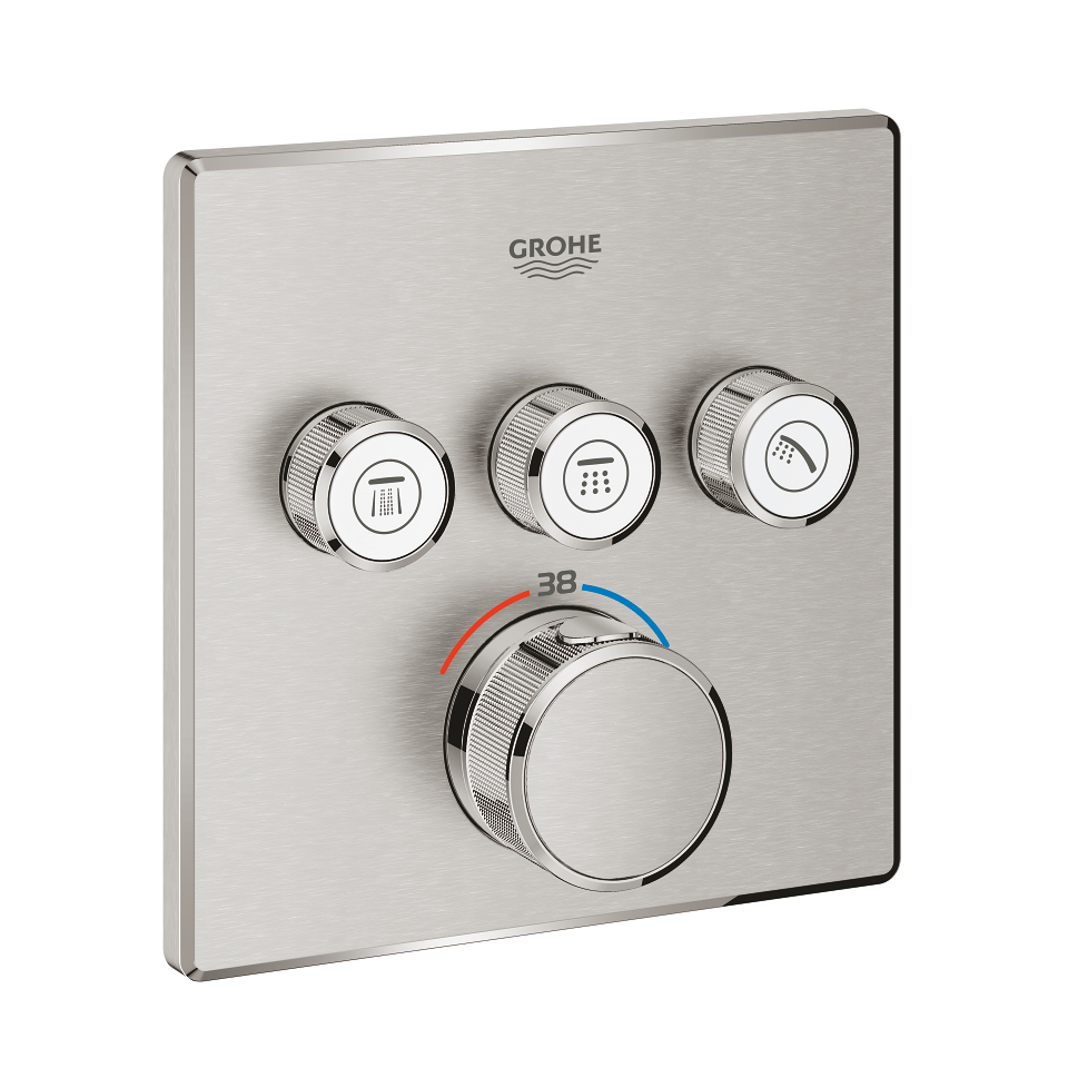 Grohtherm SmartControl Thermostat for concealed installation with 3 ...
