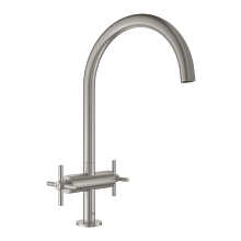 Atrio Thermostatic shower mixer for 2 outlets with integrated shut off ...
