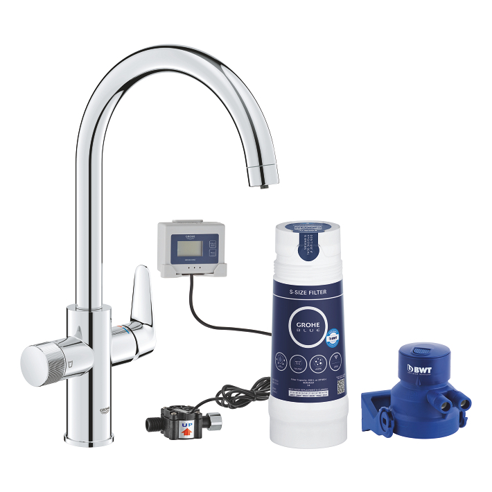 GROHE Blue Pure BauCurve Starterkit met filter S-size | GROHE