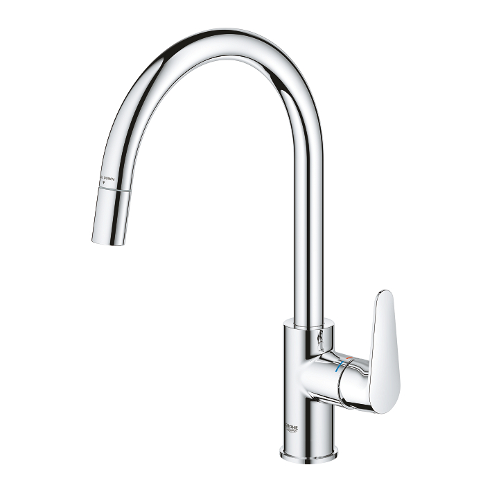 GROHE BauCurve Single-lever sink mixer 1/2″ | GROHE