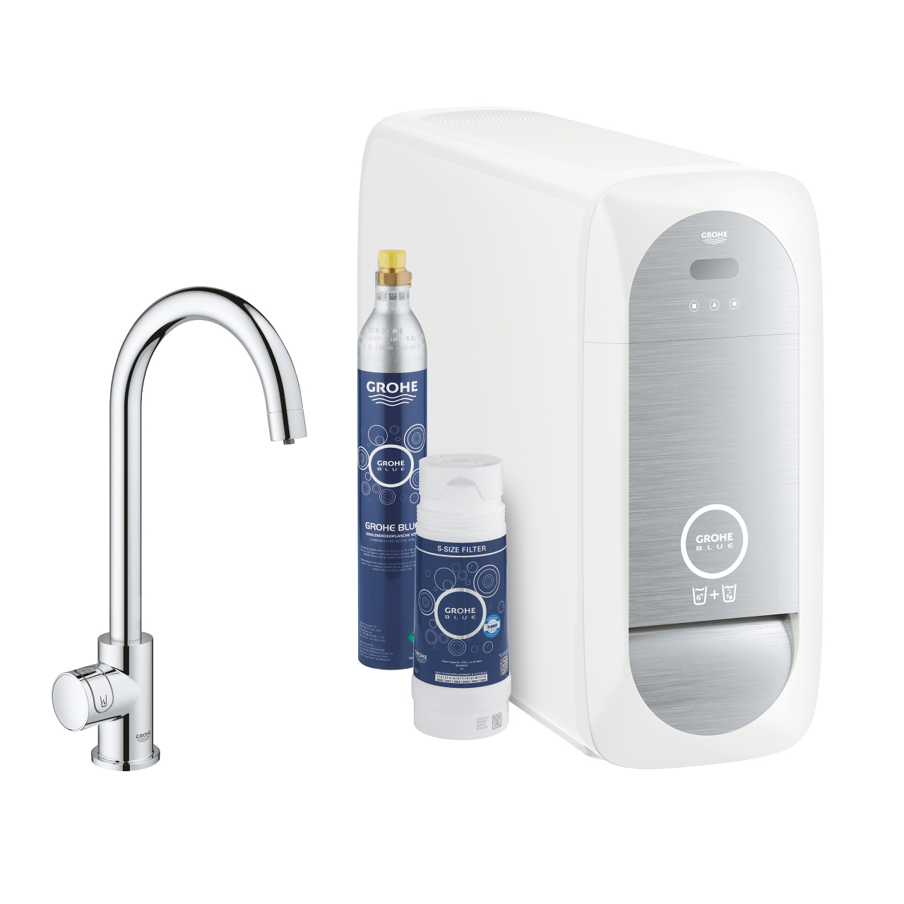 GROHE Blue Home Starter Kit con grifo Mono caño en C | GROHE