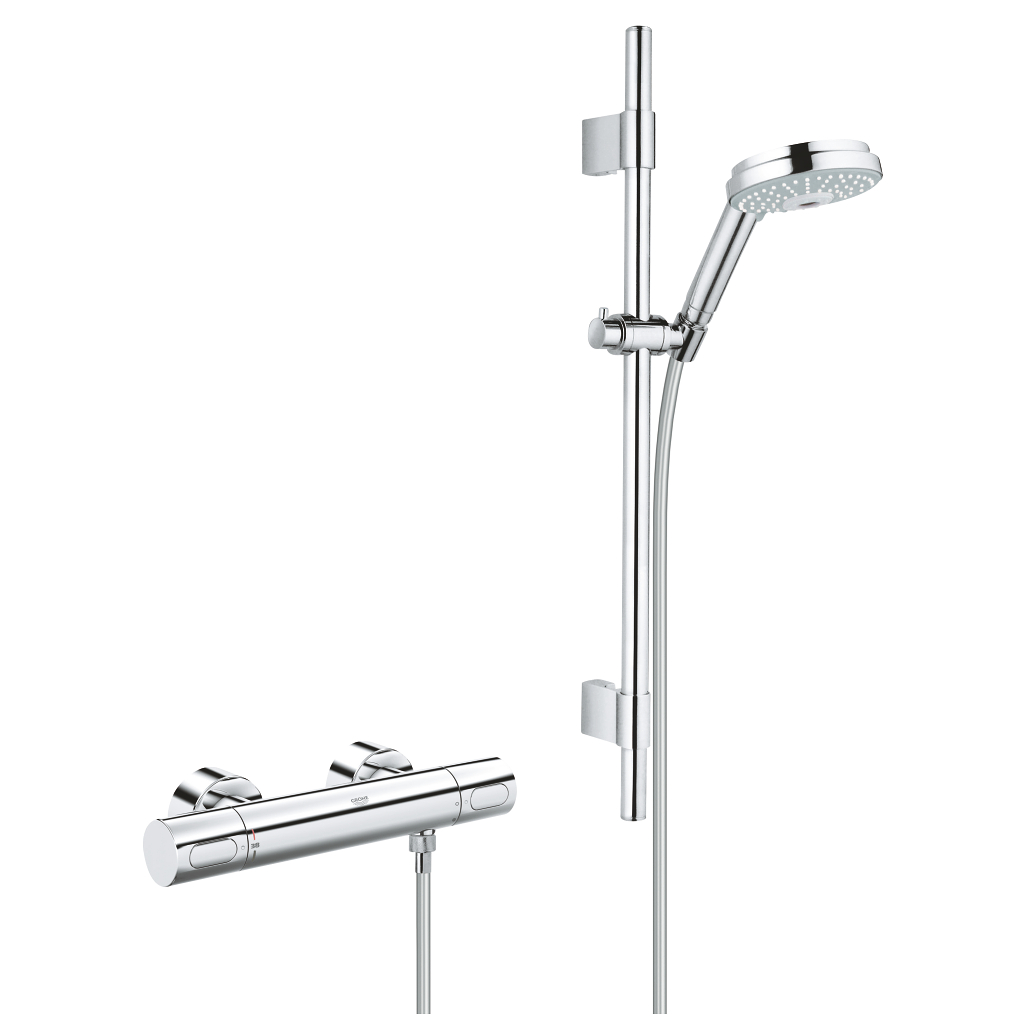 Grohtherm 3000 Cosmopolitan Thermostatic shower mixer 1/2″ | GROHE 官方網站