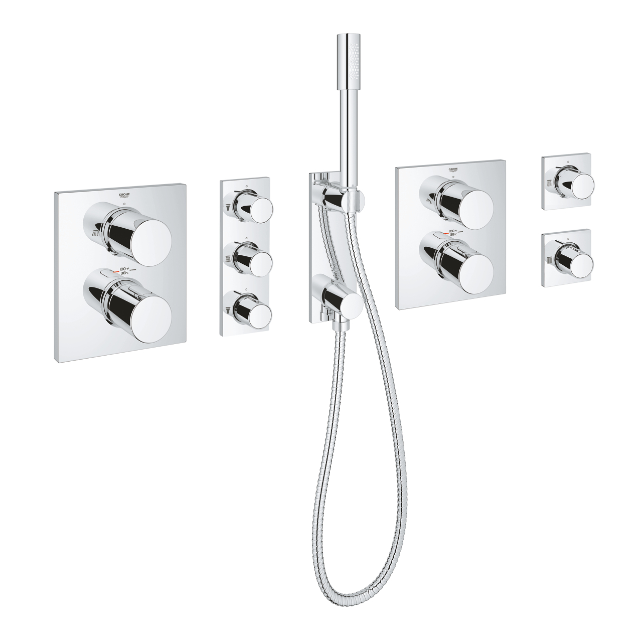 Grohtherm F Juego termostático completo para F-40 preconfigurado | GROHE