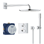 Grohtherm Thermostatic bath tub mixer for 2 outlets with integrated ...