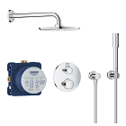 Grohtherm Cube Safety mixer for 1 outlet with shut off valve | GROHE