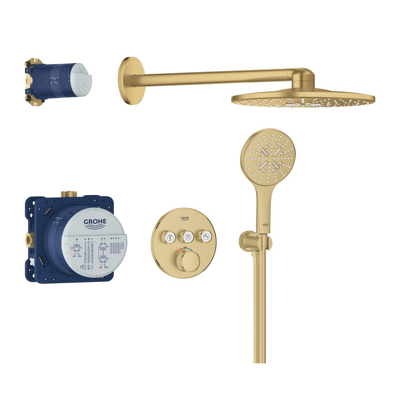 Grohtherm SmartControl Duschsystem Unterputz mit Rainshower SmartActive 310 | GROHE