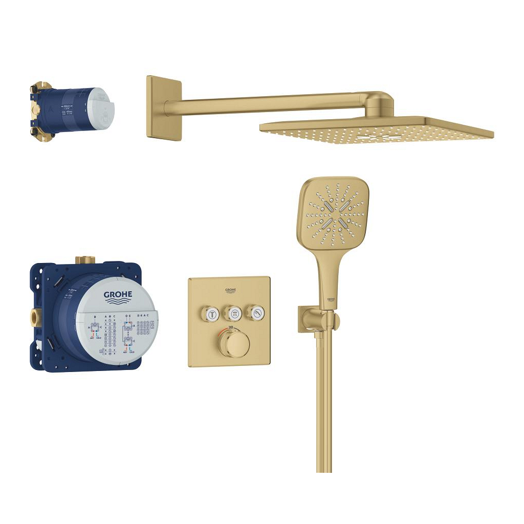 Grohtherm SmartControl Concealed shower system with Rainshower ...