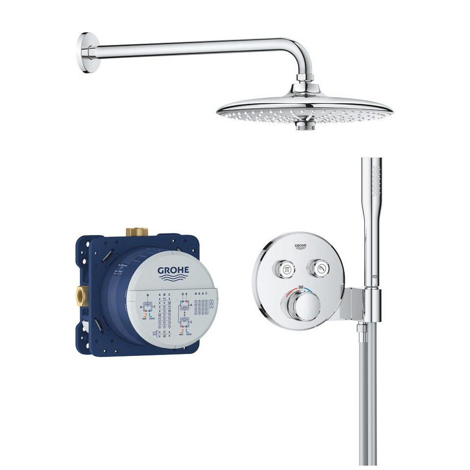 Grohtherm SmartControl Concealed shower system with Euphoria 260 | GROHE
