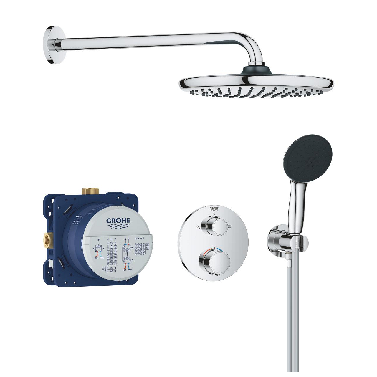 Precision Thermostatique Pack douche encastrée avec Vitalio Start 250 ...