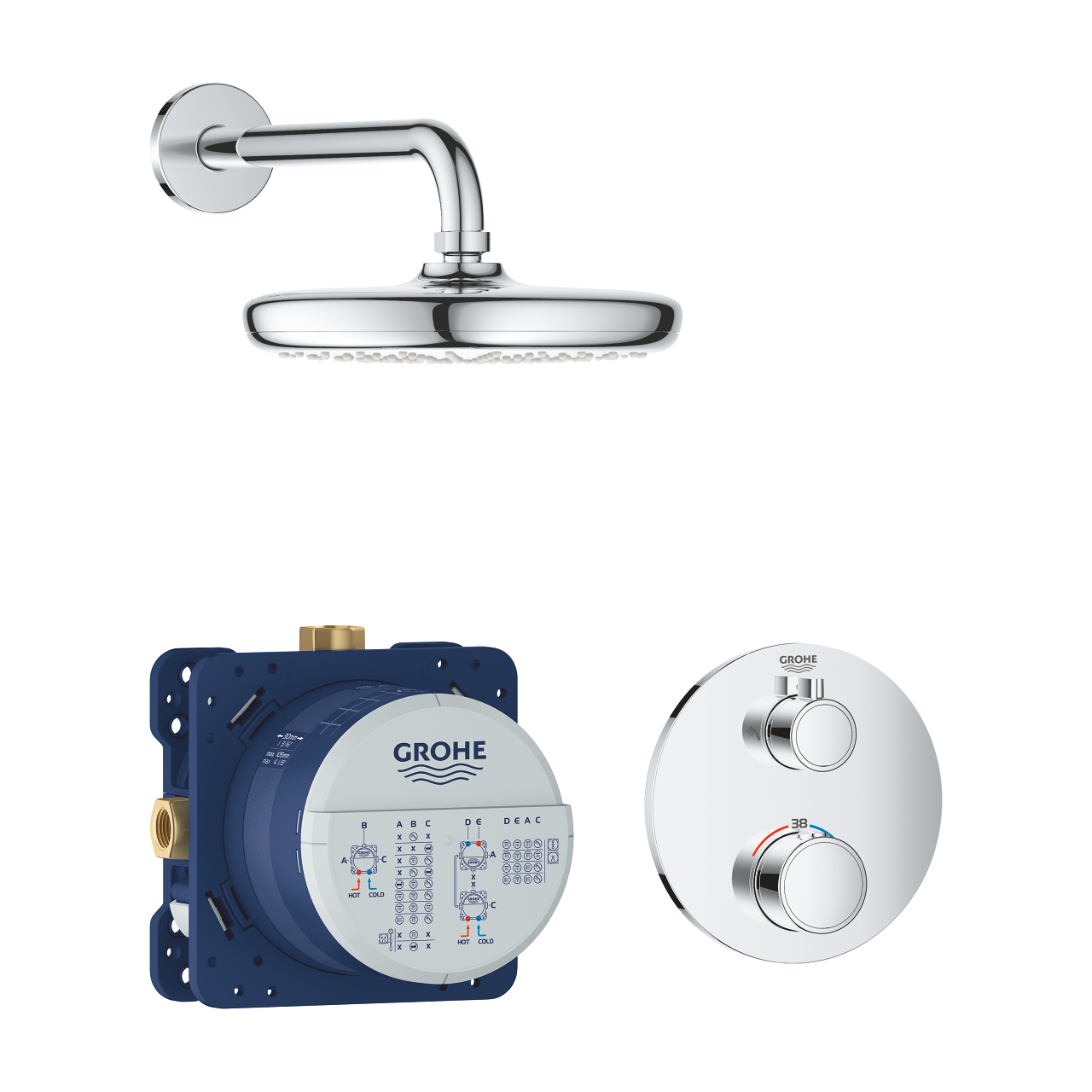 Grohtherm Perfect shower set with Tempesta 210 | GROHE