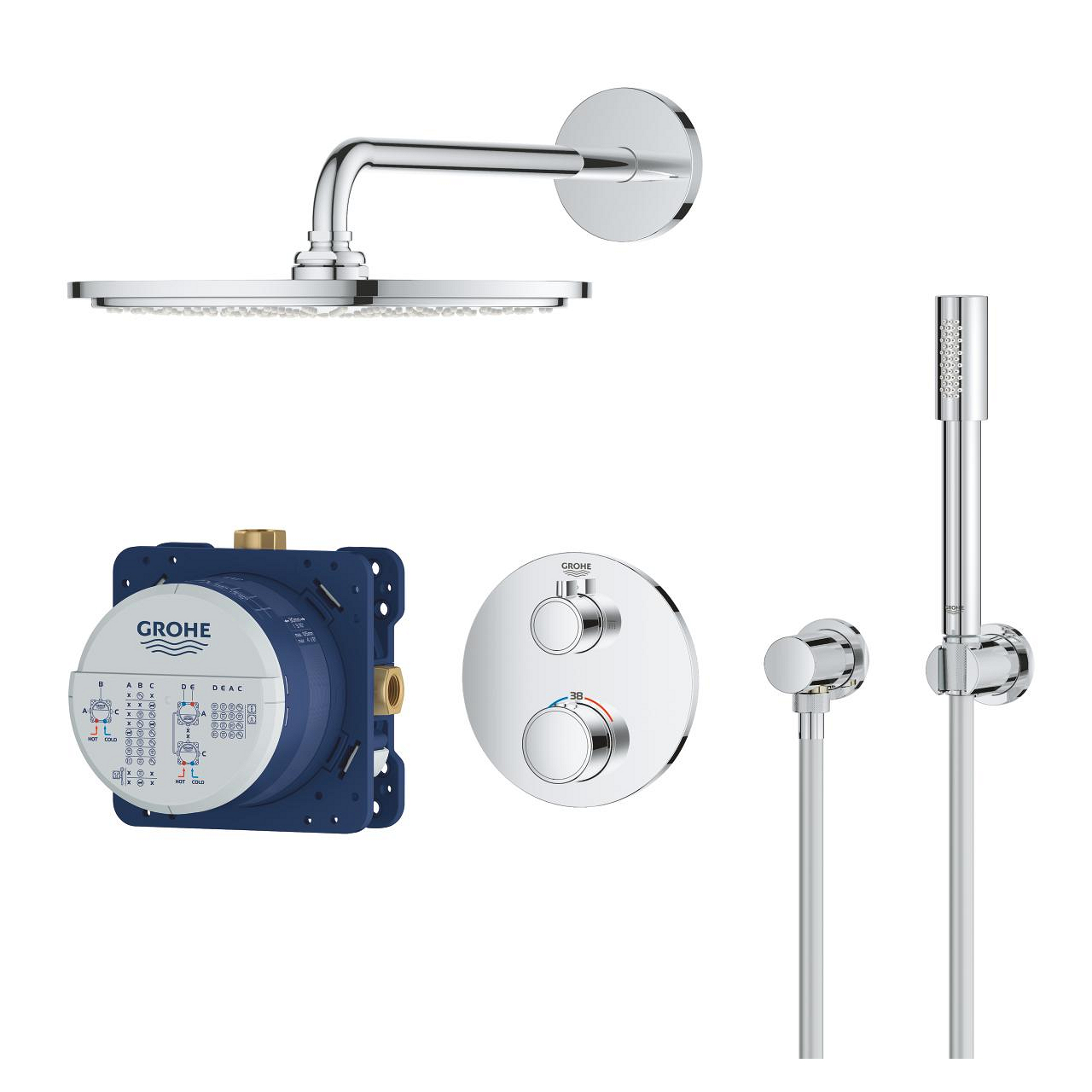 Grohtherm Perfekt duschset med Rainshower Cosmopolitan 310 | GROHE