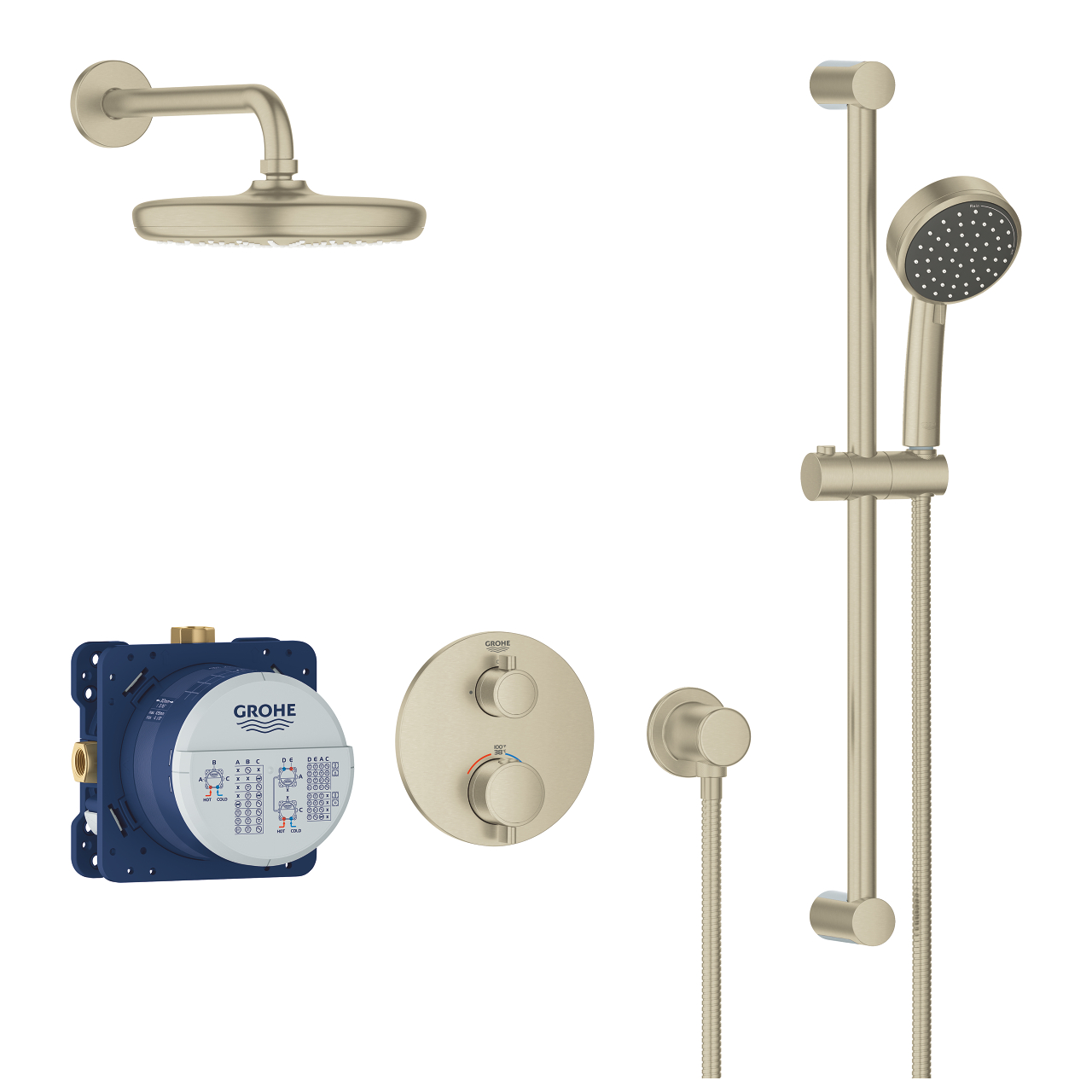 Grohtherm Cube Perfect shower set with Tempesta 210 | GROHE