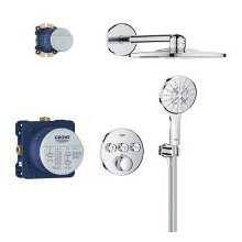 Grohtherm SmartControl Concealed shower system with Rainshower ...