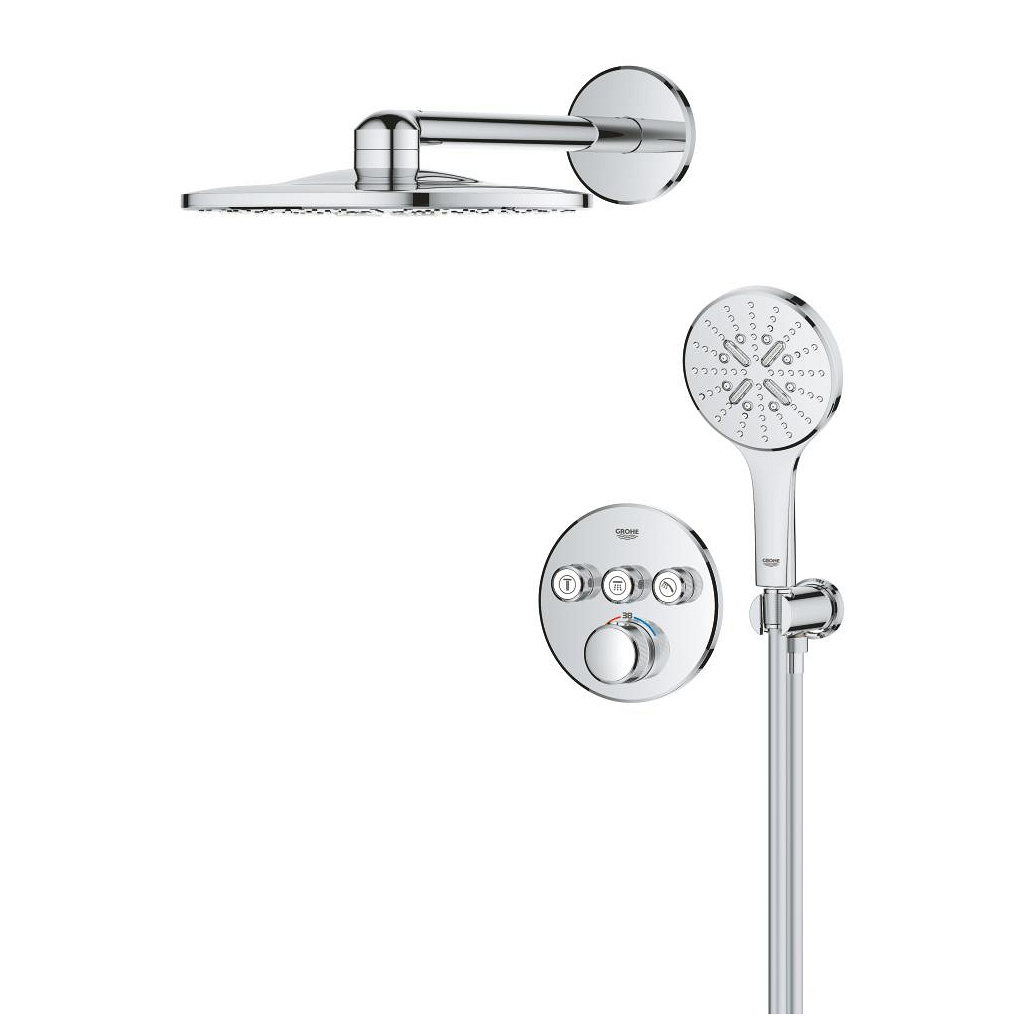 Grohtherm SmartControl Podtynkowy zestaw prysznicowy z deszczownicą Rainshower SmartActive 310 ...