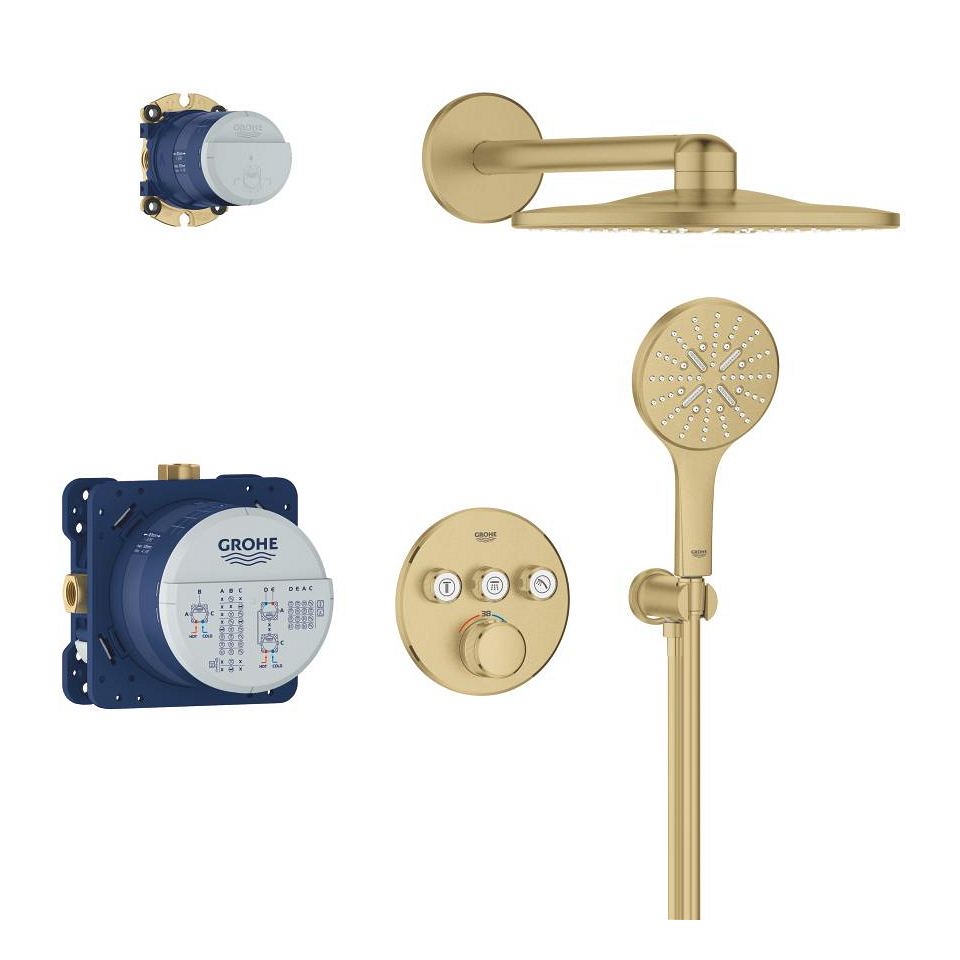Grohtherm SmartControl Concealed shower system with Rainshower ...