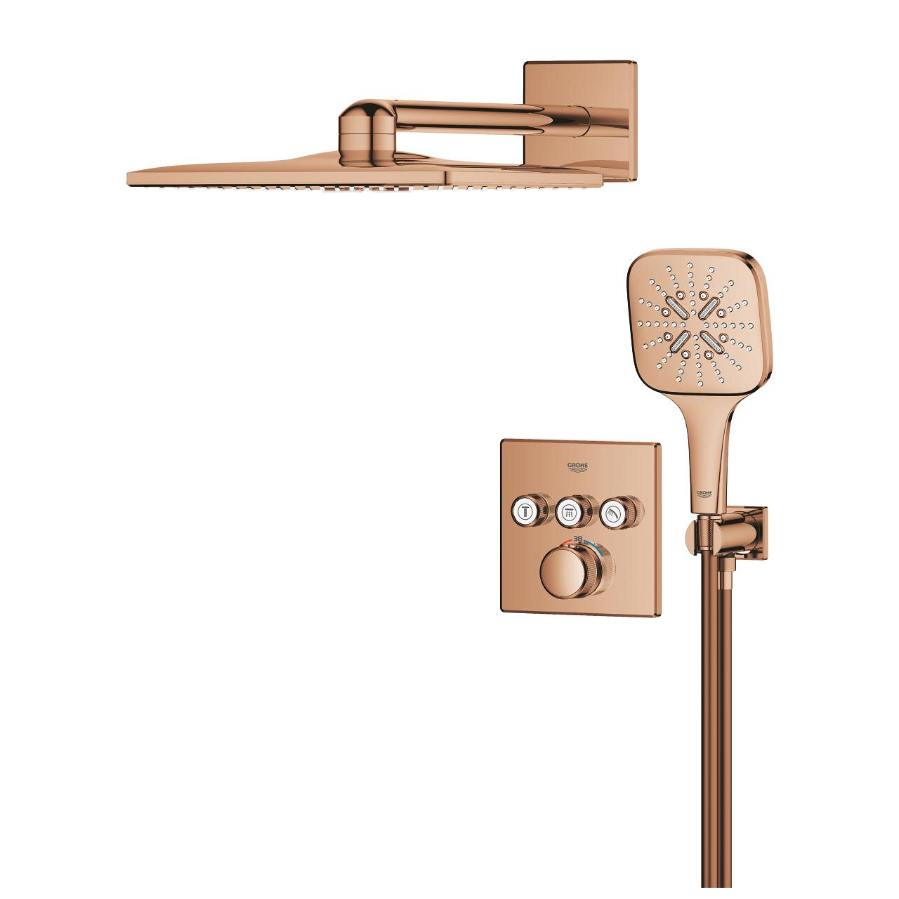 Grohtherm SmartControl Perfect shower set met Rainshower SmartActive 310 Cube | GROHE