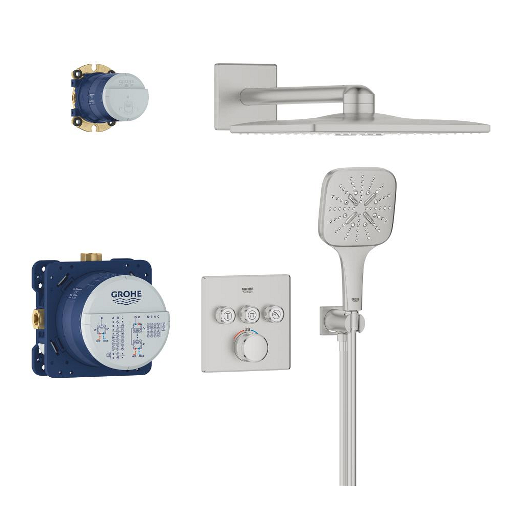 Grohtherm SmartControl Podtynkowy zestaw prysznicowy z deszczownicą Rainshower SmartActive 310 ...